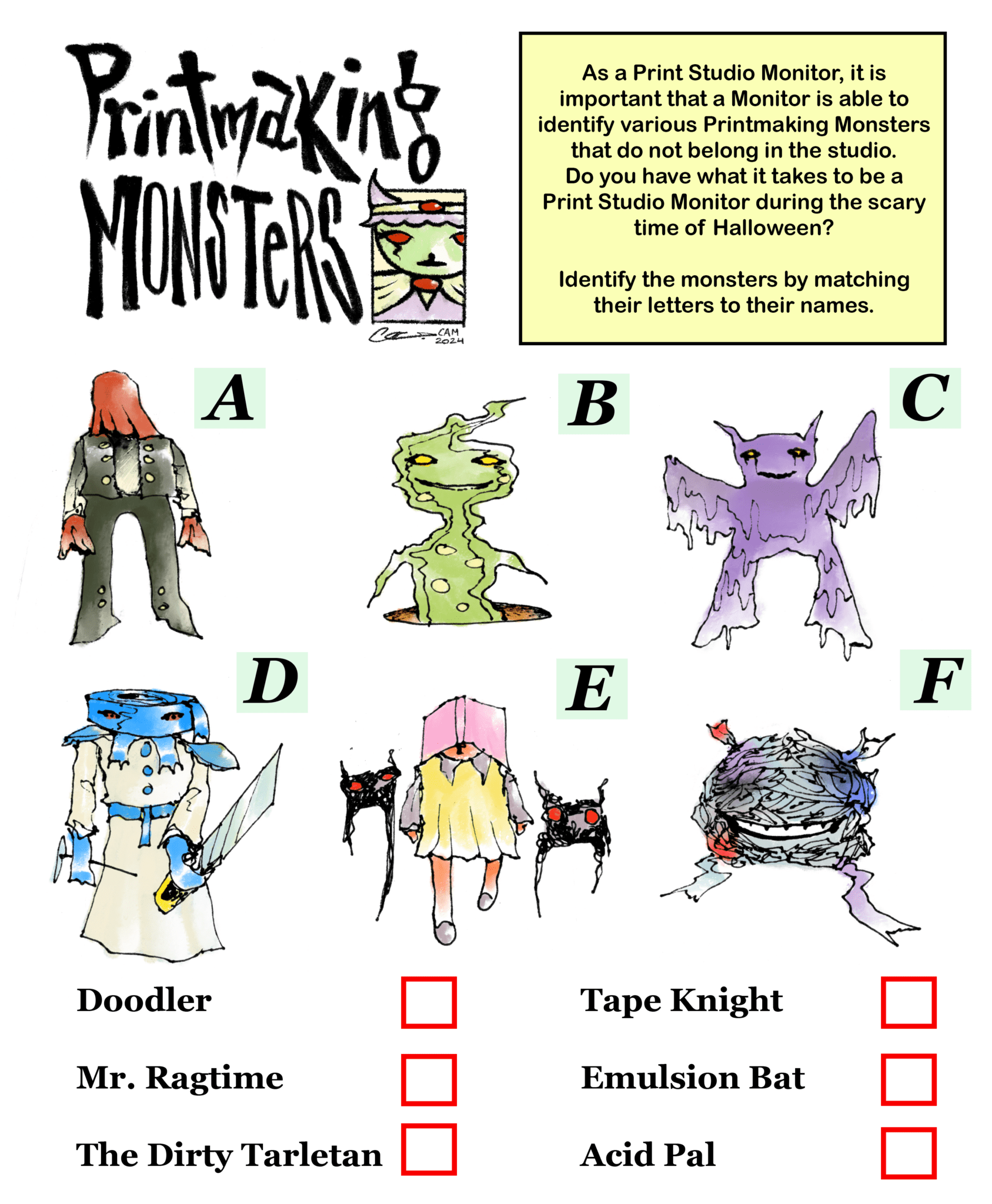 Printmaking Monsters Activity! - F Newsmagazine